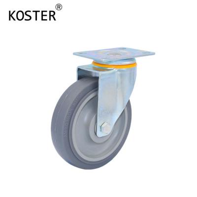Cina Arredamento del carrello ruota giratoria con spessore di 32 mm TPR Piastra di gomma grigio morbido in vendita