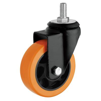 Cina 4 5 6 8 pollici di carrello statico gomma a prova di olio ruota a rotaia con 92 * 64mm dimensione della piastra superiore in vendita