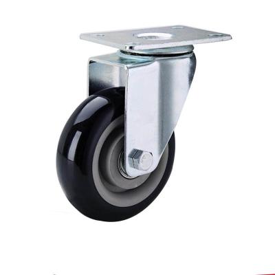Cina 4 5 6 8 pollici di carrello statico gomma a prova di olio ruota a rotaia con 92 * 64mm dimensione della piastra superiore in vendita