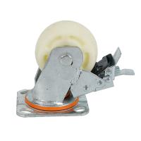 China Heavy Duty Fixed Flat Industrial Caster Iron PP Caster Wheel with Customized Request for sale