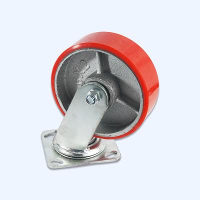 Cina Ruota a rotaia in PU industriale di peso pesante placcata in zinco 4