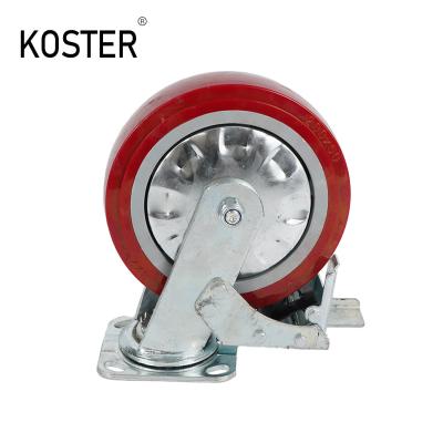 China Gepersonaliseerde aanvraag Auto-Lock Caster Wheels voor Air Cooler Electrical Brake Caster Te koop
