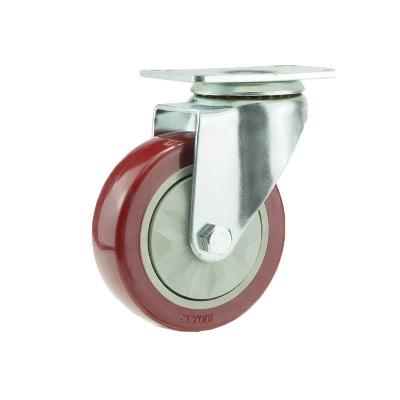 Cina Materiale sedia a rotelle in PVC Ruota di carrello di tutte le dimensioni Ruota a rotaia 32 mm Spessore con freno in vendita