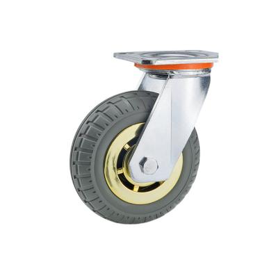 Cina 300kg Heavy Duty Golden Caster Wheel con freno e resistente 4 pollici/5 pollici/6 pollici/8 pollici in vendita