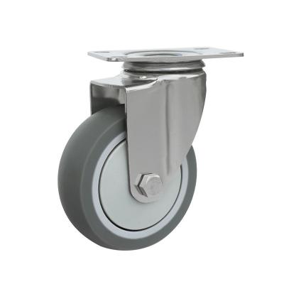 Cina 50 mm 75 mm ruota rotante PVC per applicazioni industriali di carrelli in vendita