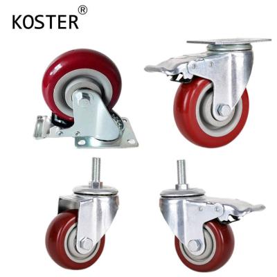 China 125mm 5 polegadas Roda Roda Roda PVC Industrial Roda com espessura de freio 32mm à venda