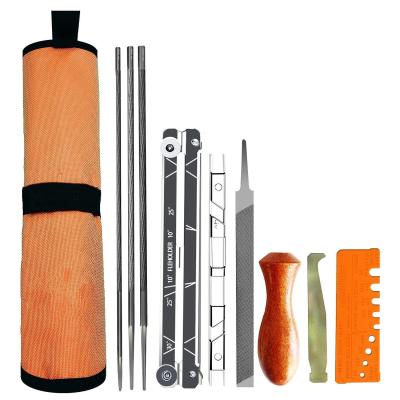 Cina 8PCS 10PCS attrezzi da giardino file a seghe a catena kit di affilatura a file rotondo per acciaio a seghe a catena in vendita