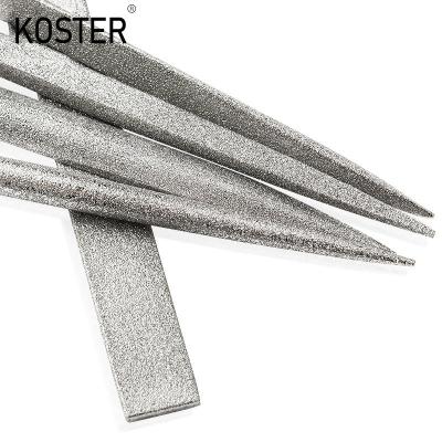Cina File di ago con rivestimento in diamanti personalizzato 10PCS Manico di presa rivestito in plastica a forma semicondale in vendita