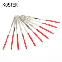 China Round File 10PCS Mini Diamond Needle File with Tooth Pattern Bidentate Pattern Included for sale