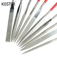 China Round File 10PCS Mini Diamond Needle File with Tooth Pattern Bidentate Pattern Included for sale
