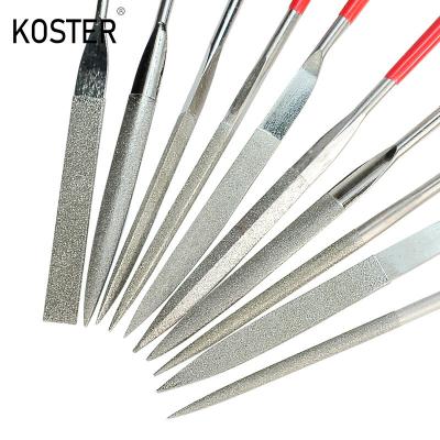 Cina File rotondo 10PCS Mini Diamond Needle File con modello di denti Bidentate Modello incluso in vendita