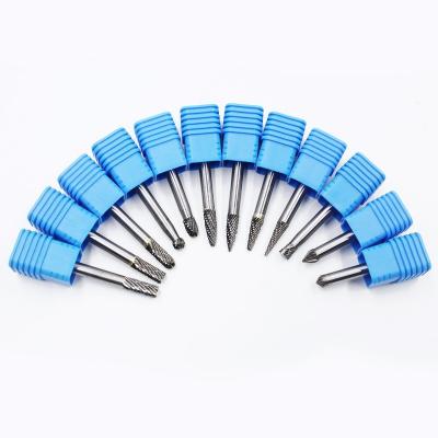 Cina 1/4 pollice Schank Burrs Tool Bit 6mm Double Cut Carving Grinder Bit incisione Carburo di tungsteno Burr Set file rotativo Tungsteno Burr in vendita