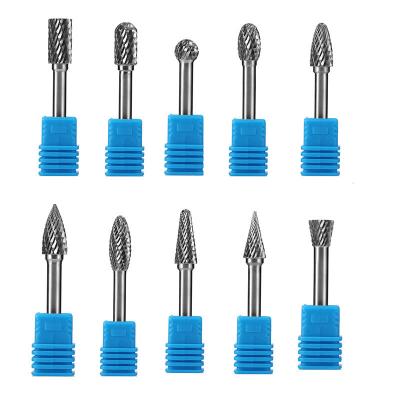 China 1/2 inch Carbide Burr File Houtbewerking Rotary Burrs met eindsnijden en 1/4 inch Shank Te koop