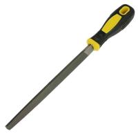 China Customized 8 Inch Double Cut Flat Bastard File with Round Shape for sale