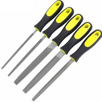 China Customized 8 Inch Double Cut Flat Bastard File with Round Shape for sale