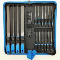 China Tooth Pattern Bidentate Pattern 19PCS T12 High Carbon Steel File Set with Carry Case for sale