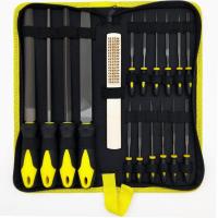China Tooth Pattern Bidentate Pattern 19PCS T12 High Carbon Steel File Set with Carry Case for sale