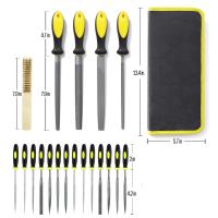 China Tooth Pattern Bidentate Pattern 19PCS T12 High Carbon Steel File Set with Carry Case for sale