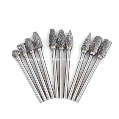 China 6 mm 1/4 inch Schankdiameter Double Cut Solid Cutting Tools slijpmachine Wolfram Rotary Carbide Burr Te koop