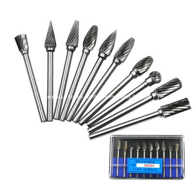China 6 mm 1/4 inch Schankdiameter Double Cut Solid Cutting Tools slijpmachine Wolfram Rotary Carbide Burr Te koop