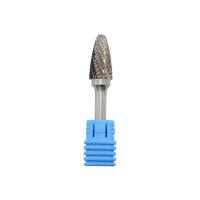 China Round Double Cut Inverted Cone Shape Tungsten Carbide Burr Grinding Cutter Tools for sale