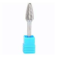 China Round Double Cut Inverted Cone Shape Tungsten Carbide Burr Grinding Cutter Tools for sale