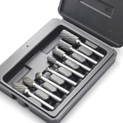 China SA 6mm 6.35mm Cylindervorm 1/4 inch Schaft Tungstencarbide Rotary Burrs voor het snijden Te koop
