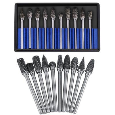 China SA 6mm 6.35mm Cylindervorm 1/4 inch Schaft Tungstencarbide Rotary Burrs voor het snijden Te koop