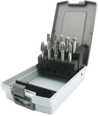 Cina 10 PCS Blue Box Promotion Grinding Tungsten Carbide Rotary Burr Set per parti utensili in vendita