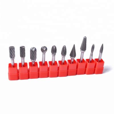 Cina 10PCS Carburo di tungsteno Burr Set per 1/4 di pollice di diametro e file rotativo doppio taglio in vendita