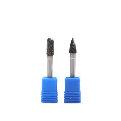 Cina 10pcs 6.35mm 1/4 Inch Double Cut Rotary Files Burr Tool Set per la lavorazione del legno in vendita