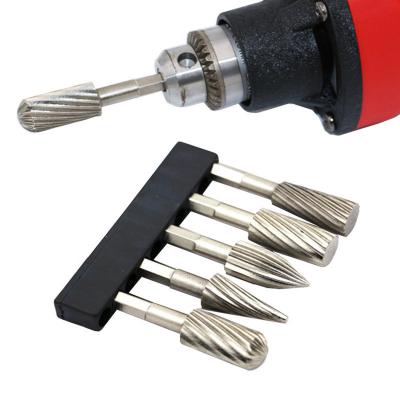 Cina 10PCS 6X10mm Carbide Rotary Carving Burrs Set per la macina utensili CNC in 1/4 