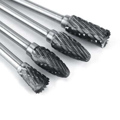 Cina 10PCS 6X10mm Carbide Rotary Carving Burrs Set per la macina utensili CNC in 1/4 