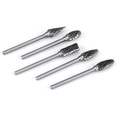 Cina 10PCS 6X10mm Carbide Rotary Carving Burrs Set per la macina utensili CNC in 1/4 