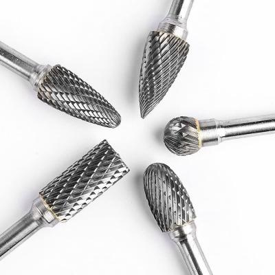 中国 カービッドバーセット 5PCS ワルフタン回転ファイルの尖端磨機 磨削ドリル フレーシングカット 彫刻ドリル ツール 1/4 販売のため