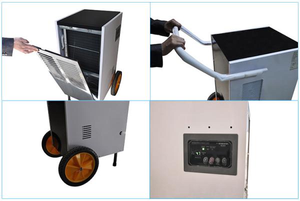 Quality CE RoHS Approved 80L/day DH-801B Industry Dehumidifier with Push Handle and Big for sale