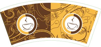 China Single PE 6 Colors Paper Cup Fan 190gsm PE Coated 100% Virgin Wood Pulp For Tea for sale