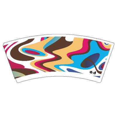 China Double PE Coated Paper Cup Fan 210gsm Wood Pulp Printing For Cold Drinking for sale