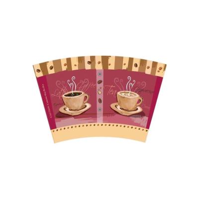 Cina Commestibile rivestito della tazza di carta del PE di superficie liscio biodegradabile del fan per la bevanda fredda in vendita