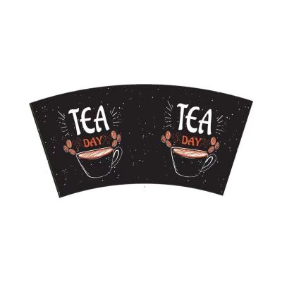 Cina Commestibile rivestito della tazza di carta del PE di superficie liscio biodegradabile del fan per la bevanda fredda in vendita