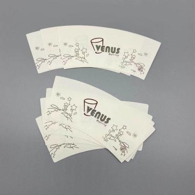 China Die Cut 190gsm Paper Cup Fan High Stiffness SGS Paper Cup Blank for sale