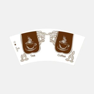 Cina Materia prima di carta a parete semplice della tazza di tè dello spazio in bianco della tazza di carta dell'inchiostro da stampa 8oz in vendita
