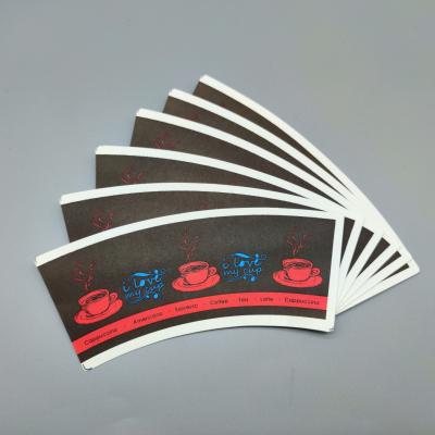 Cina Printed PE Coated Paper Cup Fan 8 Oz Hot Ripple For Coffee Flexo Printing in vendita