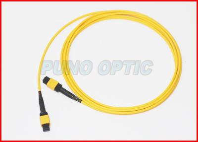 China 3.0mm MPO Fiber Optic Cable 12 Fibers , Single Mode OS2 Round MPO Trunk Cable for sale
