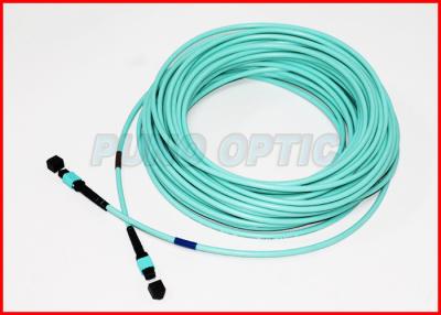 China 12 Channels MTP Fiber Optic Cable Multimode OM3 Plenum Rated Outer Sheath for sale