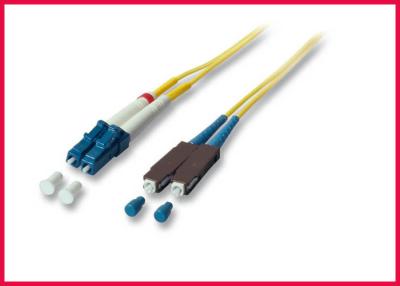 China Low Insertion Loss Single Mode Fiber Optic Patch Cord , OS2 Sc Apc Fiber Jumper for sale