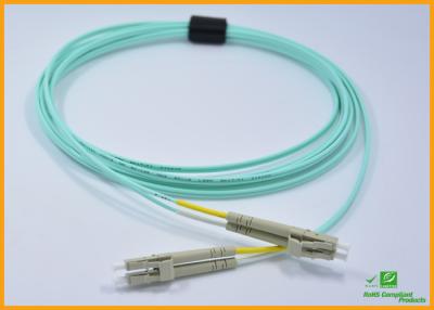 China Duplex LC To LC Fiber Optic Patch Cables Multimode OM3 Optical Jumpers 10Gig 3.0mm for sale