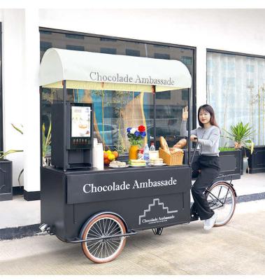 China 220V/380V Electric Coffee Tricycle Ice Cream Food Cart with CE Mobile Pancake Food Truck for sale