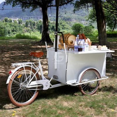 Cina 100 kg Retro Coffee Bike per strada Mobile Coffee Trike Shop Bicicleta Fast Food Cart Bicicleta in vendita