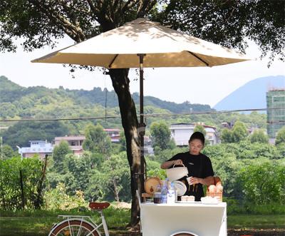 Cina 100 kg Retro Coffee Bike per strada Mobile Coffee Trike Shop Bicicleta Fast Food Cart Bicicleta in vendita